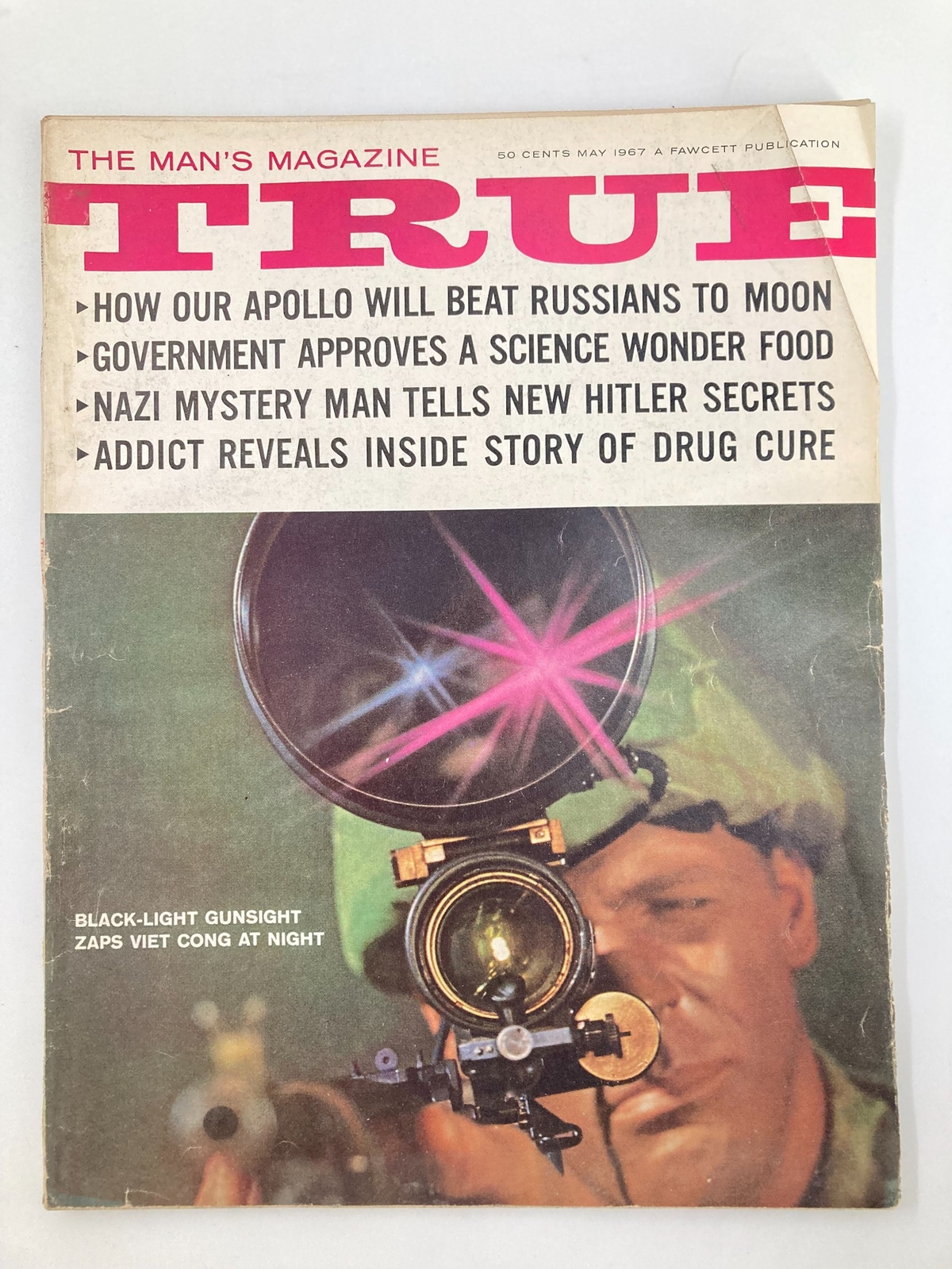 TRUE The Man's Magazine May 1967 Black-Light Gunsight at Viet Cong No ...