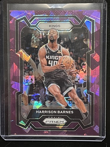2023-24 Panini Prizm Purple Cracked Ice Harrison Barnes Kings Color ...