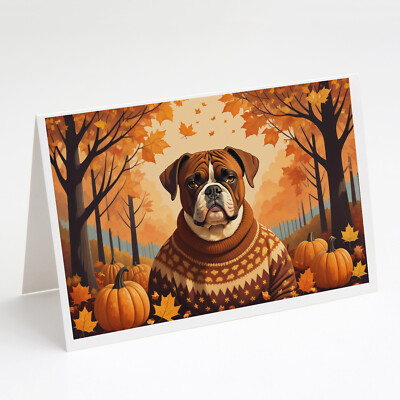 Boxer Fall Greeting Cards and Envelopes Pack of 8 DAC1026GCA7P | eBay