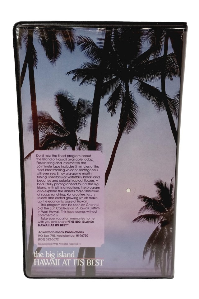 Hawaii at its BEST The Big Island VHS 1985 Ackerman Black Productions ...