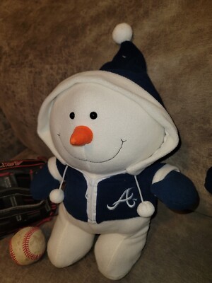 Atlanta Braves 15” Snowman Plush With Hooded Jacket New | eBay
