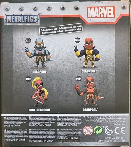 Jada Toys Die-Cast Metalfigs Marvel Deadpool #M184 4" Inch Metal Action ...