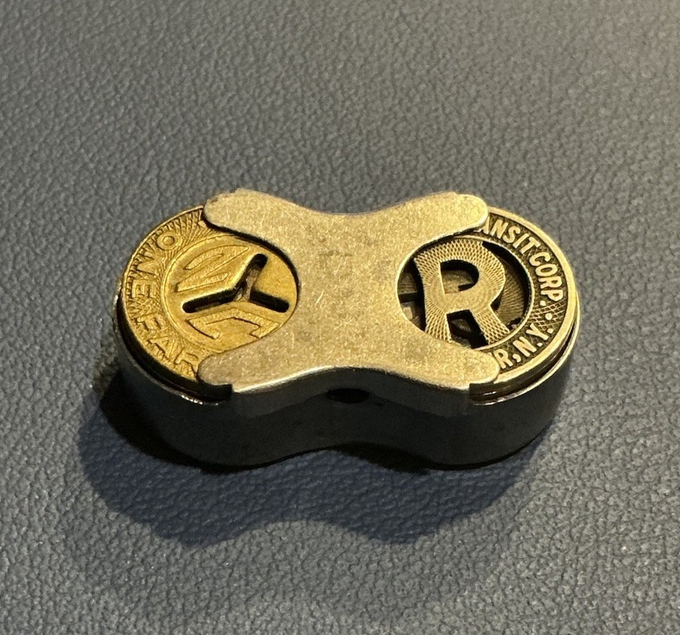 4 Transit Bus Tokens - With Original “Spring-Loaded” Transit Token ...