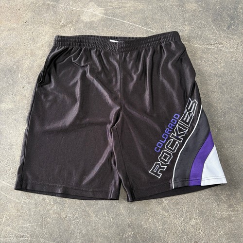 Vintage Colorado Rockies Shorts Size L Black Drawstring Athletic MLB ...