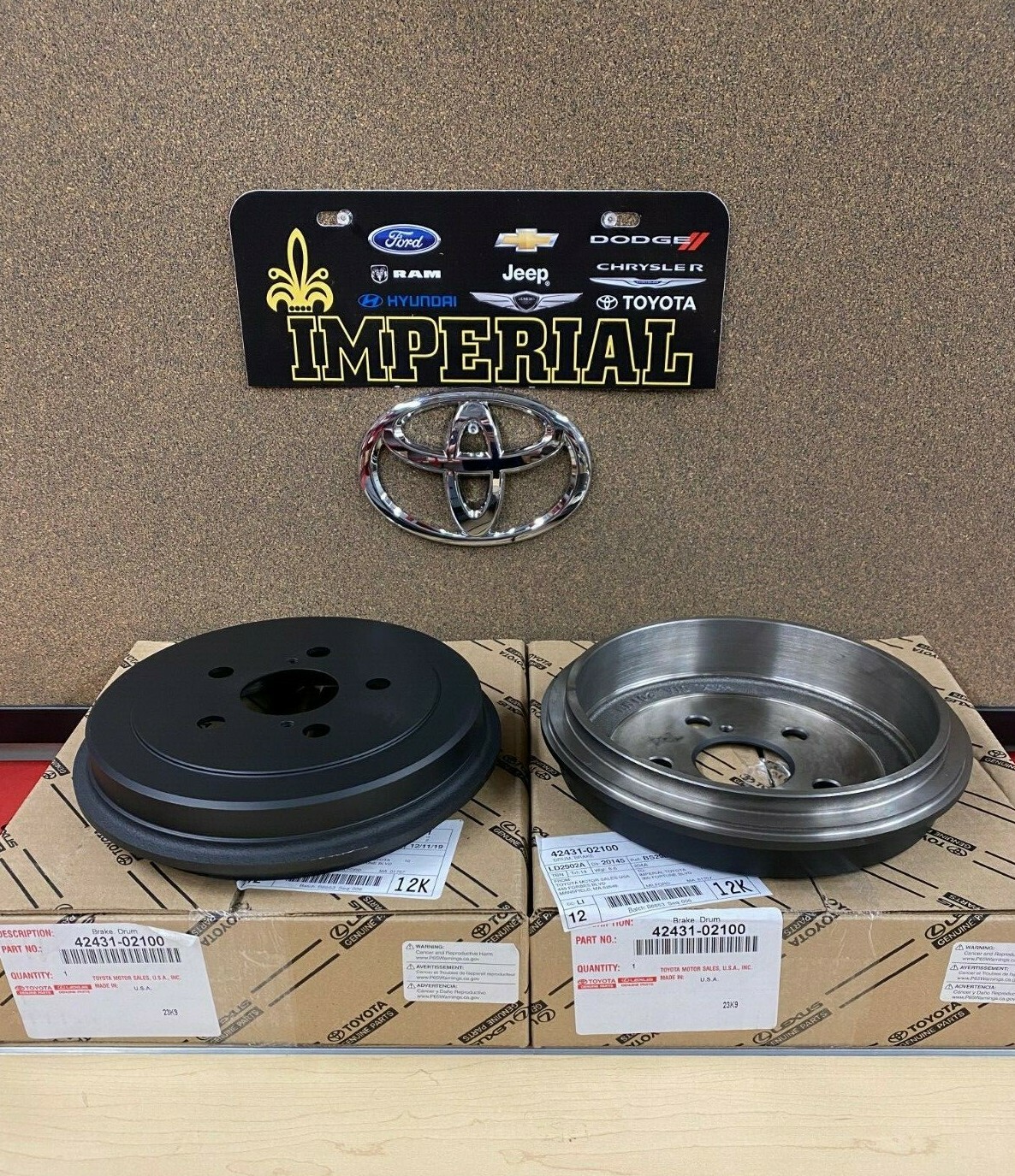 TOYOTA GENUINE OEM NEW 2003-2008 COROLLA REAR BRAKE DRUMS qty 2 ...