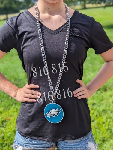 Philadelphia Eagles Team Emblem Fan Chain, Giant Necklace Licensed NFL ...