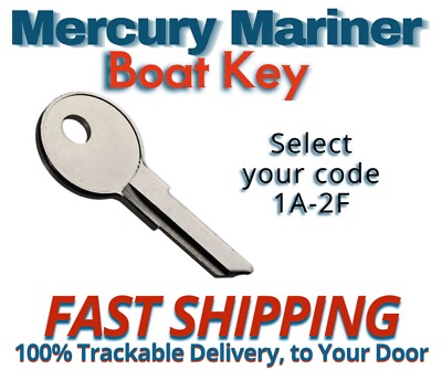 Mercury Keys Mariner Marine Outboard Boat Key Cut to your Code 1A-2F | eBay