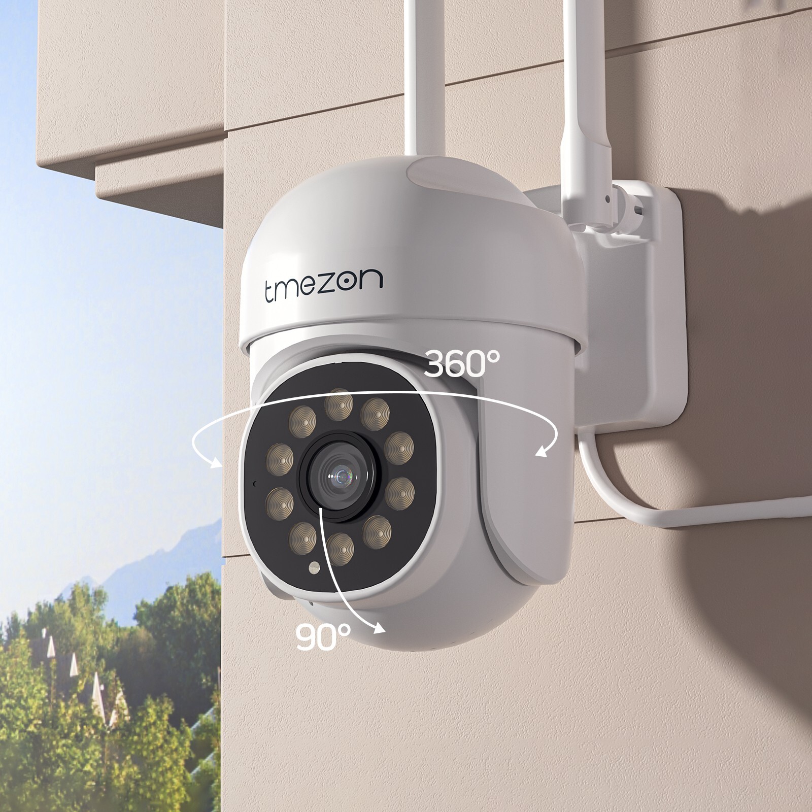 3MP Wireless Security Camera System Outdoor Home 2-Way Audio Night View PIR