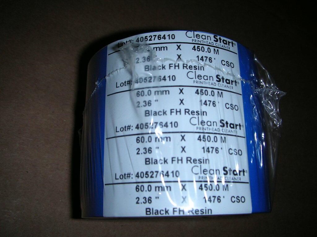 Clean Start FRD06033 2.36" X 1476' SP330 Black Resin Ribbon for Zebra 1 ...