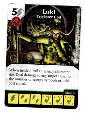 Marvel Age of Ultron Dice Masters - Single Card + Die -- Loki Uncommon ...