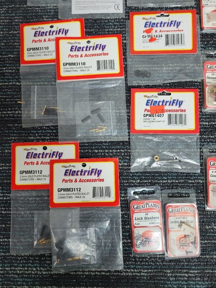 Great Planes / Electrifly RC Parts Lot (21 Items) Plane Builder Vintage ...