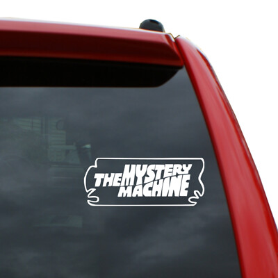 Scooby-Doo / The Mystery Machine Vinyl Decal | Color: White | 2.4" x 6 ...