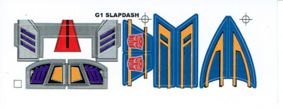 TRANSFORMERS GENERATION 1, G1 AUTOBOT SLAPDASH REPRO LABELS / STICKERS ...