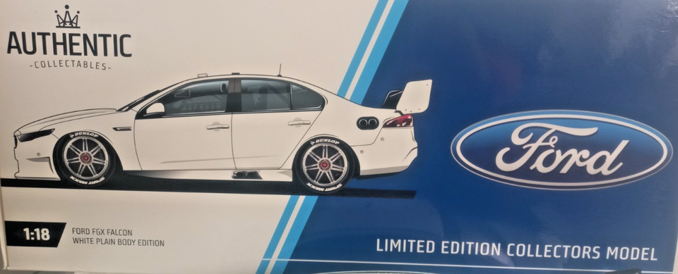 FORD FALCON FG X AUTHENTIC COLLECTABLES WHITE PLAIN BODY EDITION 1:18 ...