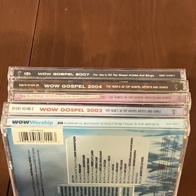 Lot of 5 WOW Gospel CDs: 2002 2003 2004 2007 Worship | eBay