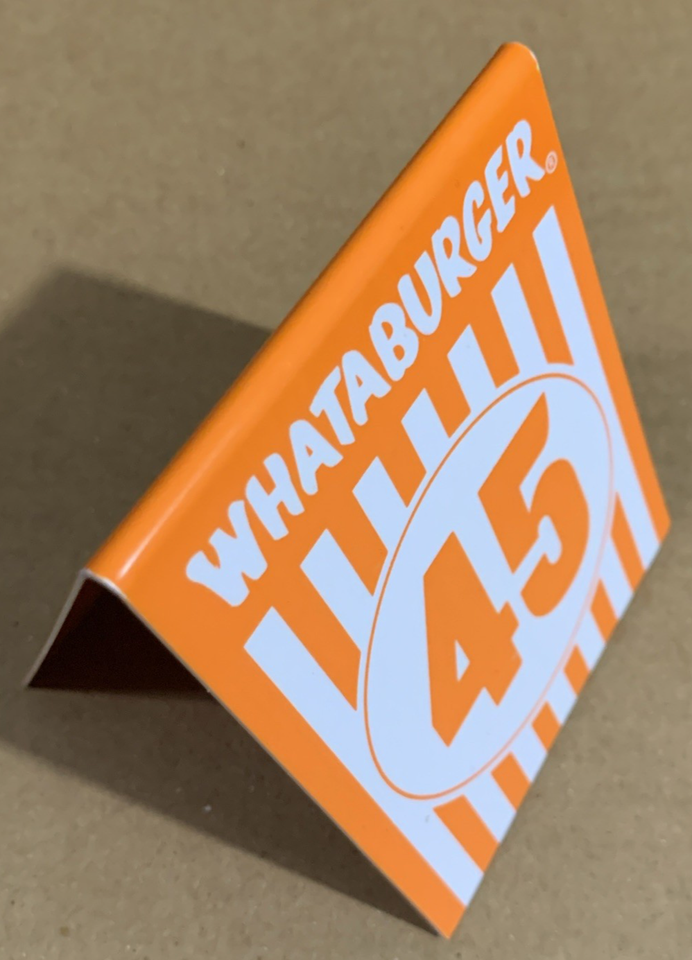 Whataburger Texas Restaurant Collectible Orange White 3" X 3.5" Table ...