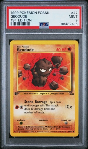 1999 POKEMON FOSSIL GEODUDE 47/62 1ST EDITION PSA 9 | eBay