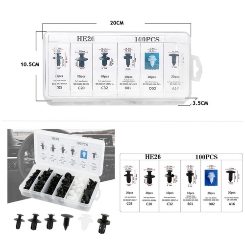 Parts Assortments Car Bumper Kit Body Clip Rivet Trim Molding Retainer ...
