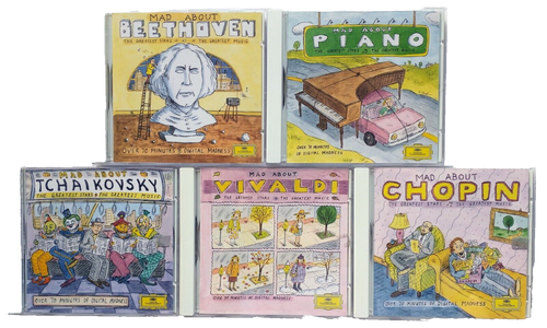 Mad About Music CD Lot Of 5 Tchaikovsky Vivaldi Chopin Beethoven Piano ...