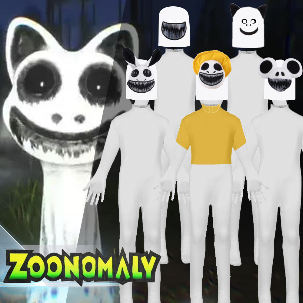 Cosplay Zoonomaly Frog Bunny Cat Jumpsuits Masks Halloween Adult Kids ...