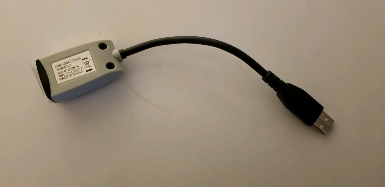 NEC Wireless USB Projector Remote Receiver 7N900721 PN N860-9704-T104 ...