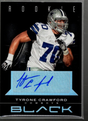 B2022- 2012 Panini Black Rookie Signatures #195 Tyrone Crawford Auto ...