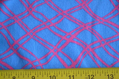 29" Long, Vintage, Deep-Pink on Blue Quilt Cotton, N1294 | eBay