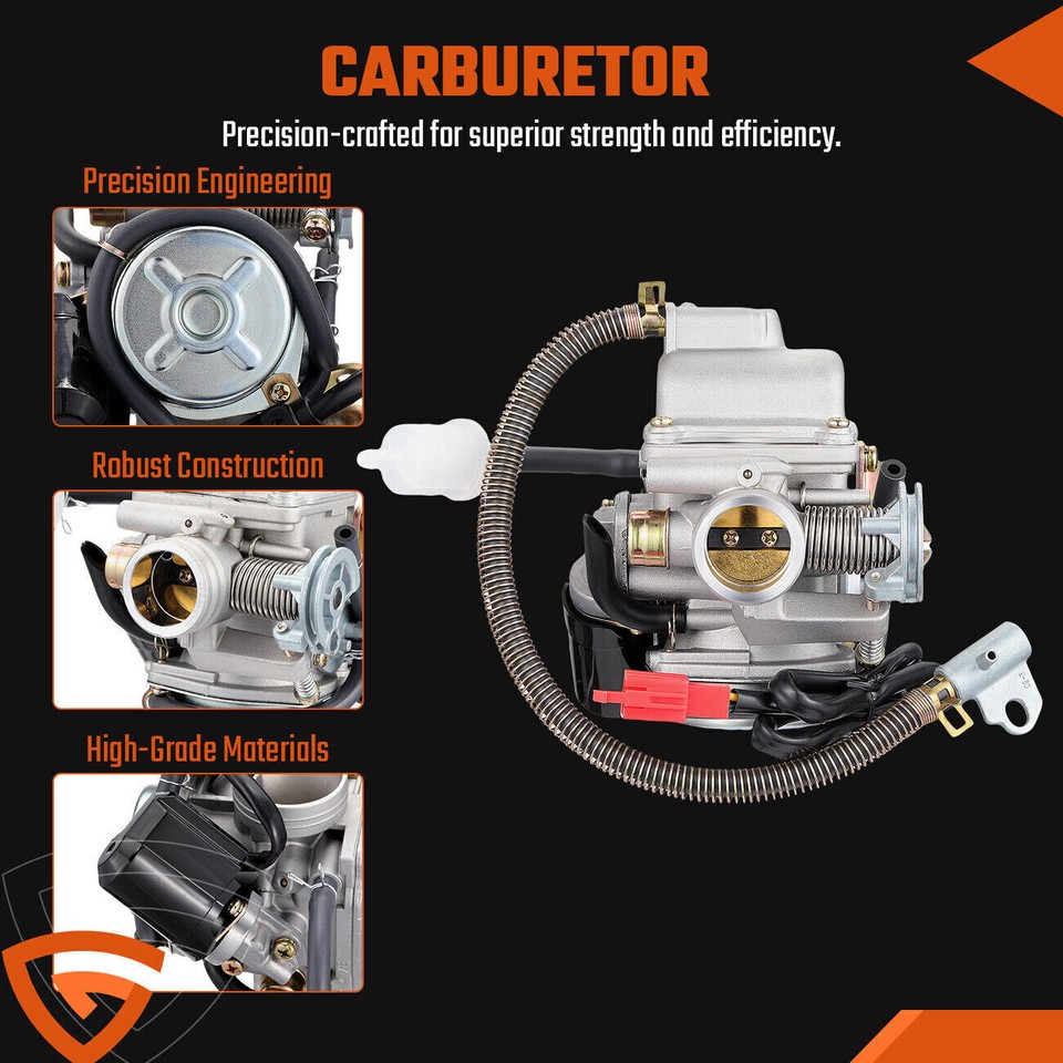 PD24J Carburetor for 4- Stroke GY6 125cc 150cc 152QMI 157QMJ Engine ...
