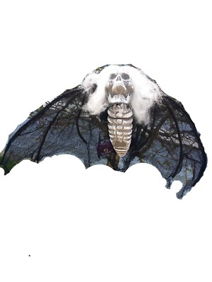 60" Hanging Skeletal Demon Scary Halloween Costume Decoration Skeleton ...