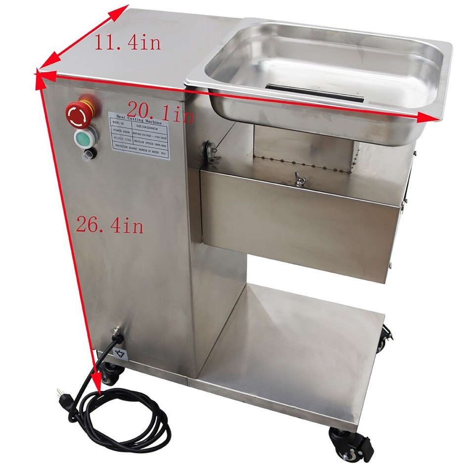 110V QE Meat Cutting Machine 8mm Blade Meat Cutter Slicer 500KG/H ...