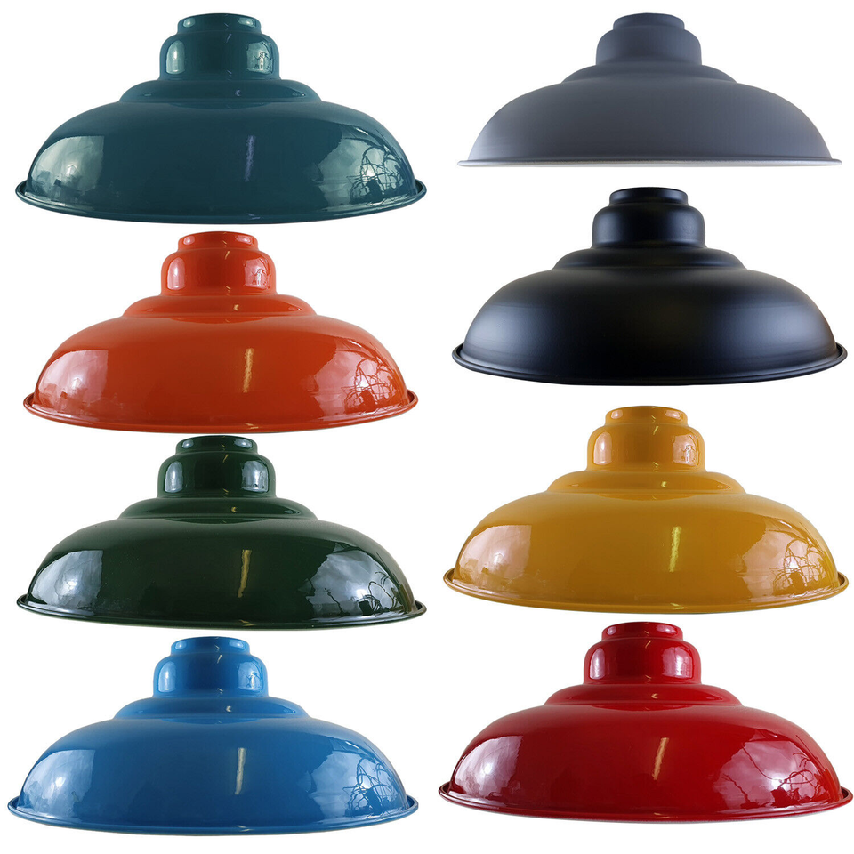 Vintage Industrial Light Shade Retro Metal Easy Fit Pendant Ceiling ...