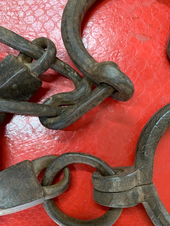 Antique Old Hand Forged Iron Prisoner Shackle Horse Leg Shackle ...