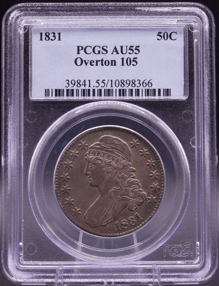 1831 Capped Bust Half Dollar O-105 PCGS AU55 Original Early US Silver ...