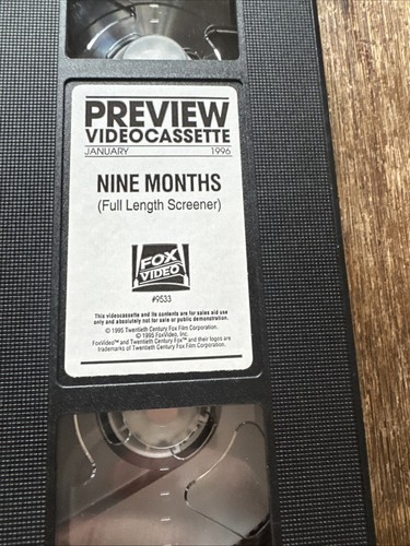 Nine Months VHS Demo Promo Screener Tested Hugh Grant | eBay