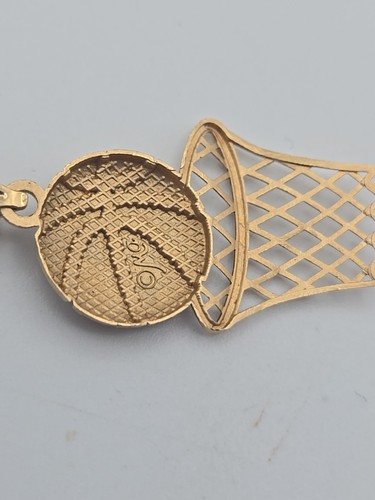 Michael Anthony MA 14k Yellow Gold Basketball With Hoop Pendant 1.2g | eBay