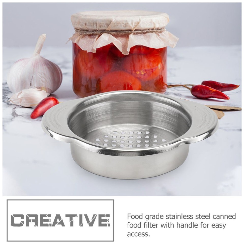 2 Pcs Stainless Steel Can Strainer Practical Food Can Strainer Colander ...