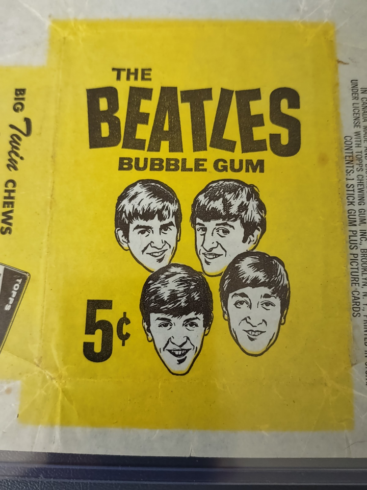 1964 TOPPS THE BEATLES TRADING CARDS WAX PACK WRAPPER - WRAPPER ONLY ...