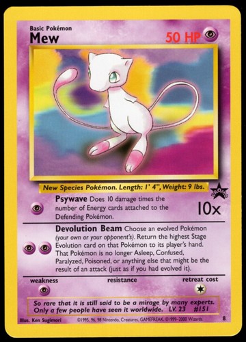 Pokemon Mew 8 Black Star Promo WOTC - Mint/Near Mint | eBay UK