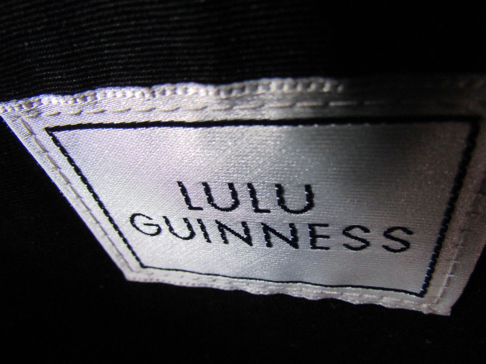NWT One of the First Lulu Guinness Bags 90's Black and White Wool Felt ...