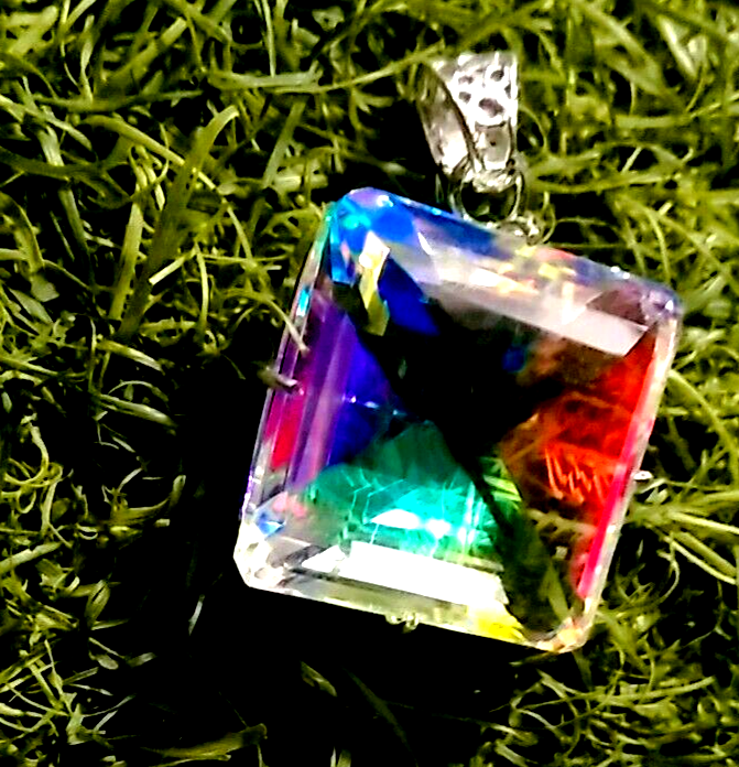 96.4 Ct+ Natural Rare Mystic Topaz Multi Color 925 Solid Silver Pendant ...