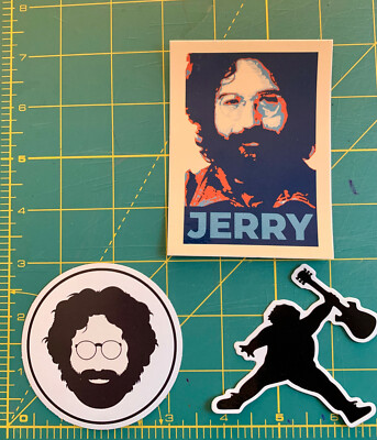 Grateful Dead Jerry Garcia Premium Sticker Decal Pack 3 & 4in Deadhead ...