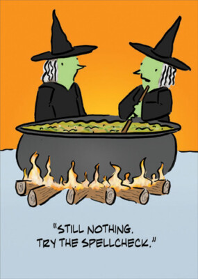 Spellcheck Funny Halloween Card - Greeting Card by Allport Editions | eBay