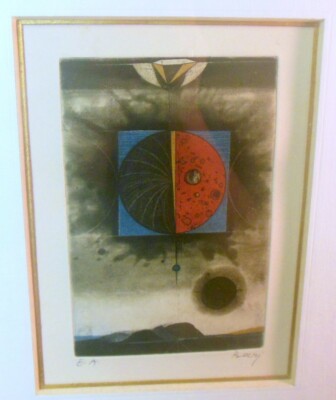 Tuvia BEERI Etching Aquatint Absract Print ISRAELI ART Safrai Gallery ...
