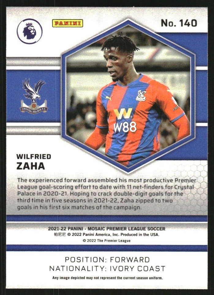 2021-22 Panini Mosaic English Premier League #140 Wilfried Zaha | eBay