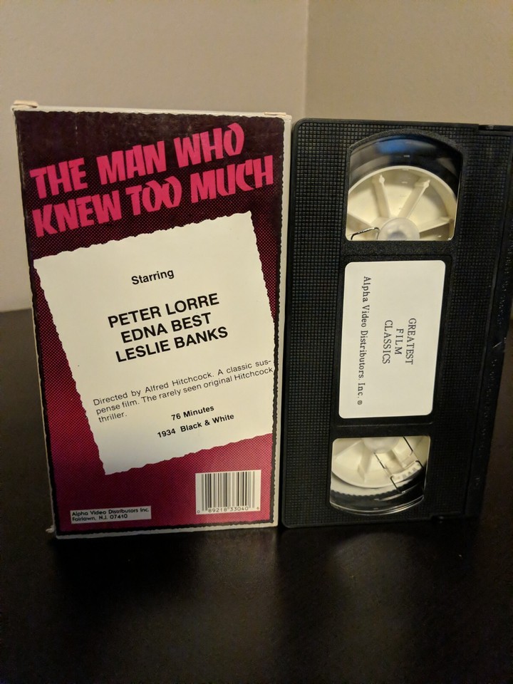 The Man Who Knew Too Much (VHS 1956) Alfred Hitchcock *BUY 2 GET 1 FREE ...