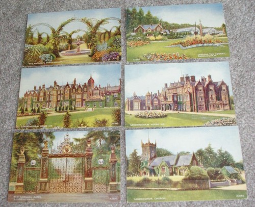 Set of 6 Valentines Vintage Sandringham England Postcards | eBay