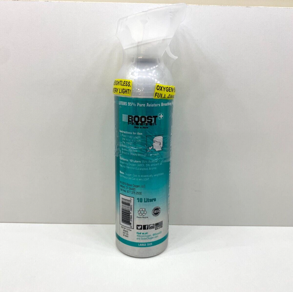NEW Boost Oxygen Menthol-Eucalyptus Large Size 10 Liter SEALED | eBay