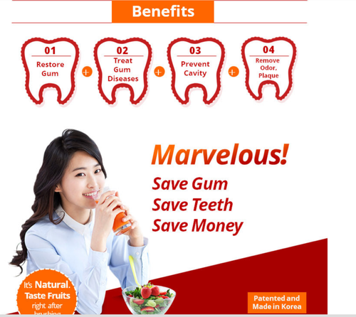 Korea Patent Toothpaste to Repair Gingival Cells & Grow Gum, Only Shop ...