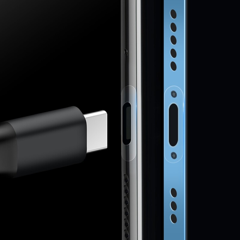 10 Pieces Charging Port Protective Film Sticker Fit for Type-C Cell ...