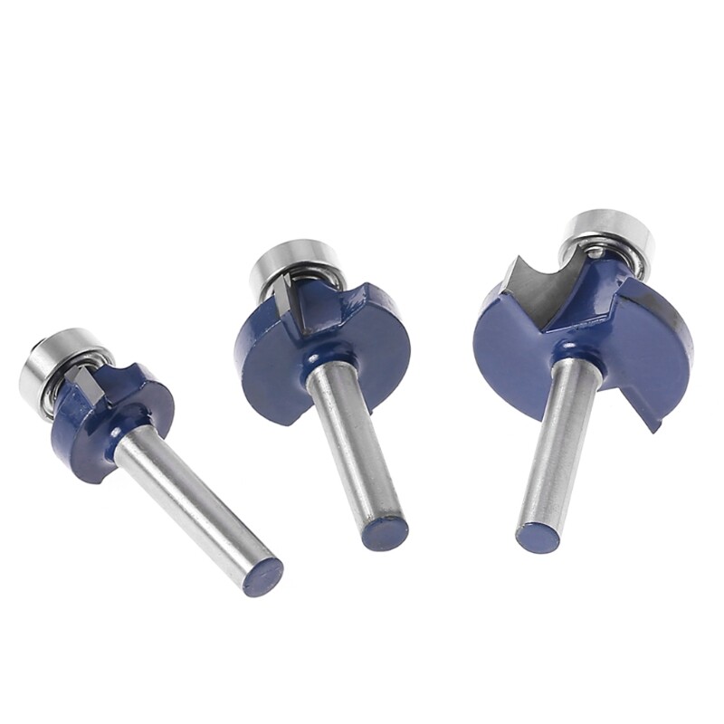 3 Pcs Radius 1/4" Shank Round Over Beading Edging Router Bit Set For ...